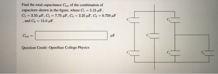 Solved Find the total capacitance Ctot of the combination of | Chegg.com
