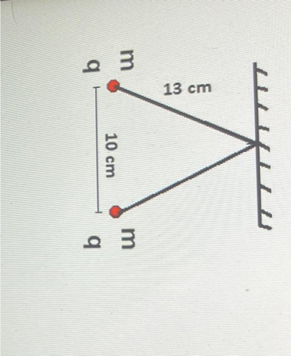 Solved Two equal and equally charged spheres, each with a | Chegg.com