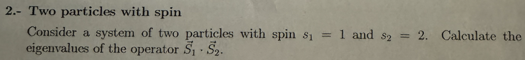Solved 2.- ﻿Two particles with spinConsider a system of two | Chegg.com