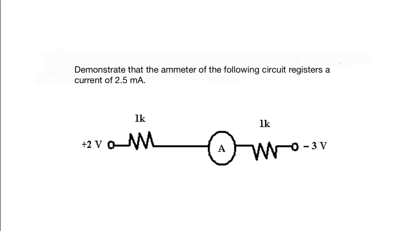 Solved Demonstrate that the ammeter of the following circuit | Chegg.com