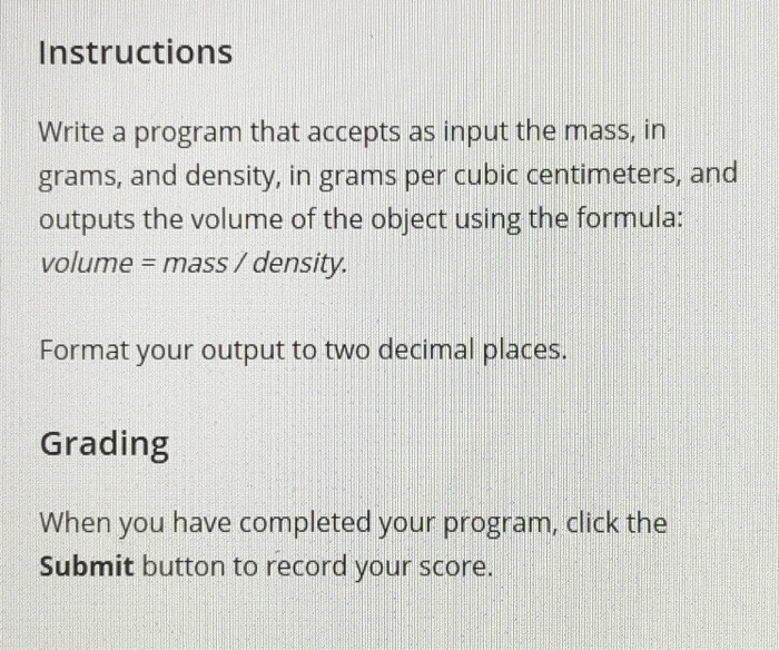 Solved Instructions Write a program that accepts as input | Chegg.com