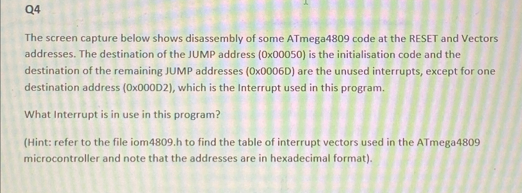 Solved Q4The screen capture below shows disassembly of some | Chegg.com