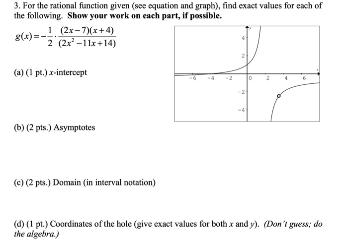 Solved 3. For the rational function given (see equation and | Chegg.com