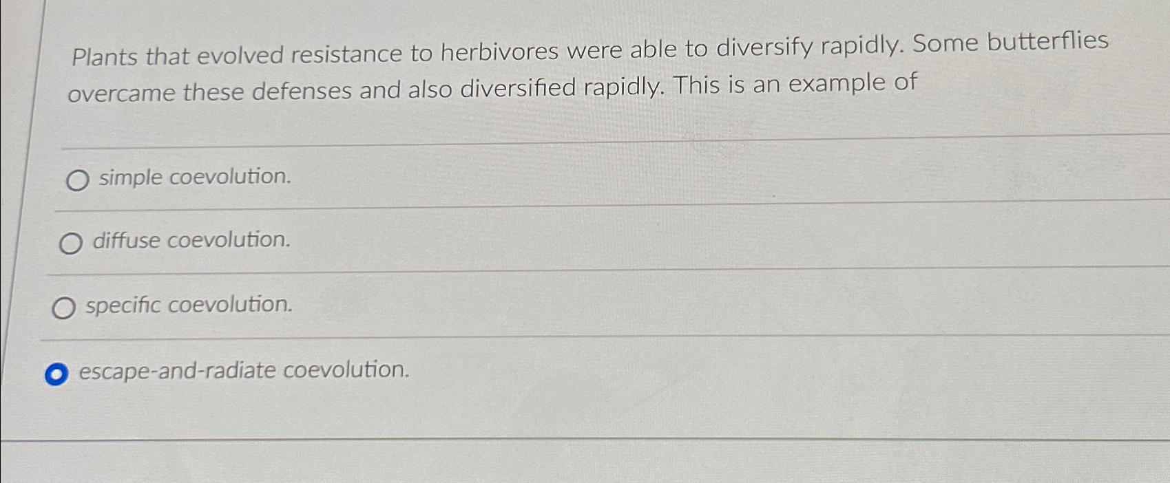Solved Plants that evolved resistance to herbivores were | Chegg.com