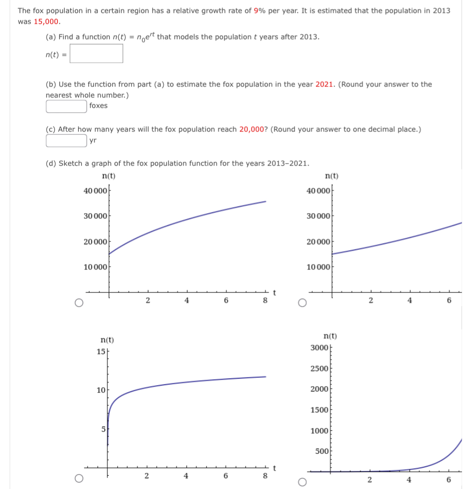 Solved The fox population in a certain region has a relative | Chegg.com