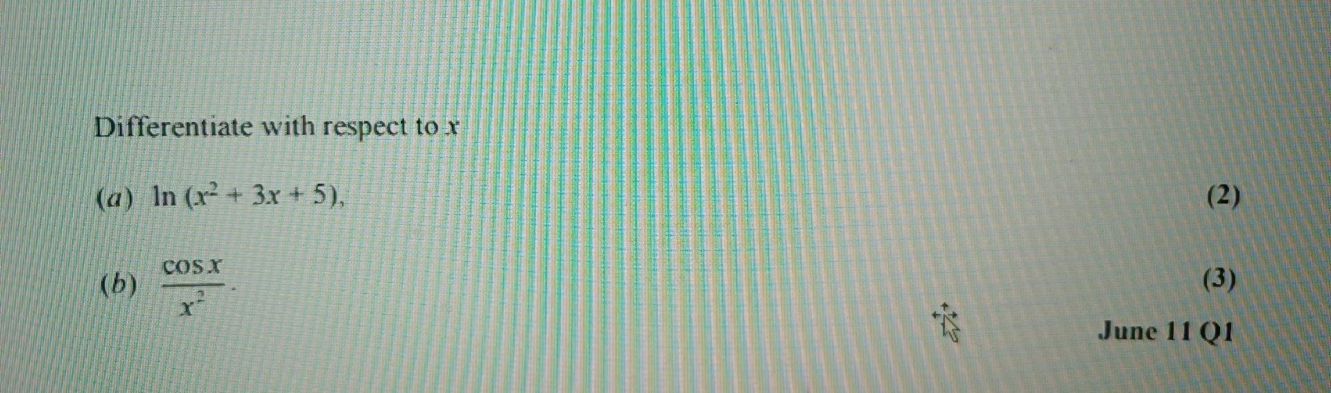 Solved Differentiate with respect to | Chegg.com