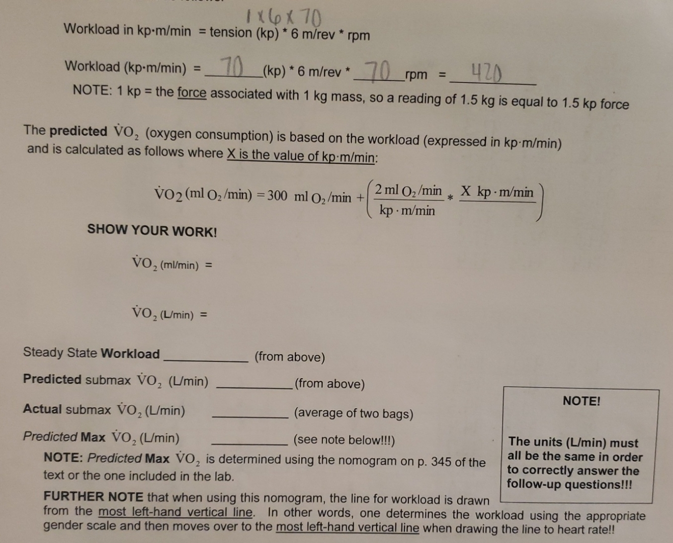 Solved Workload (kp*mmin)= pm= NOTE: 1kp= ﻿the force | Chegg.com