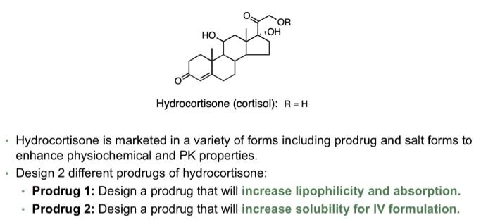 Solved Hydrocortisone (cortisol): R=H Hydrocortisone is | Chegg.com