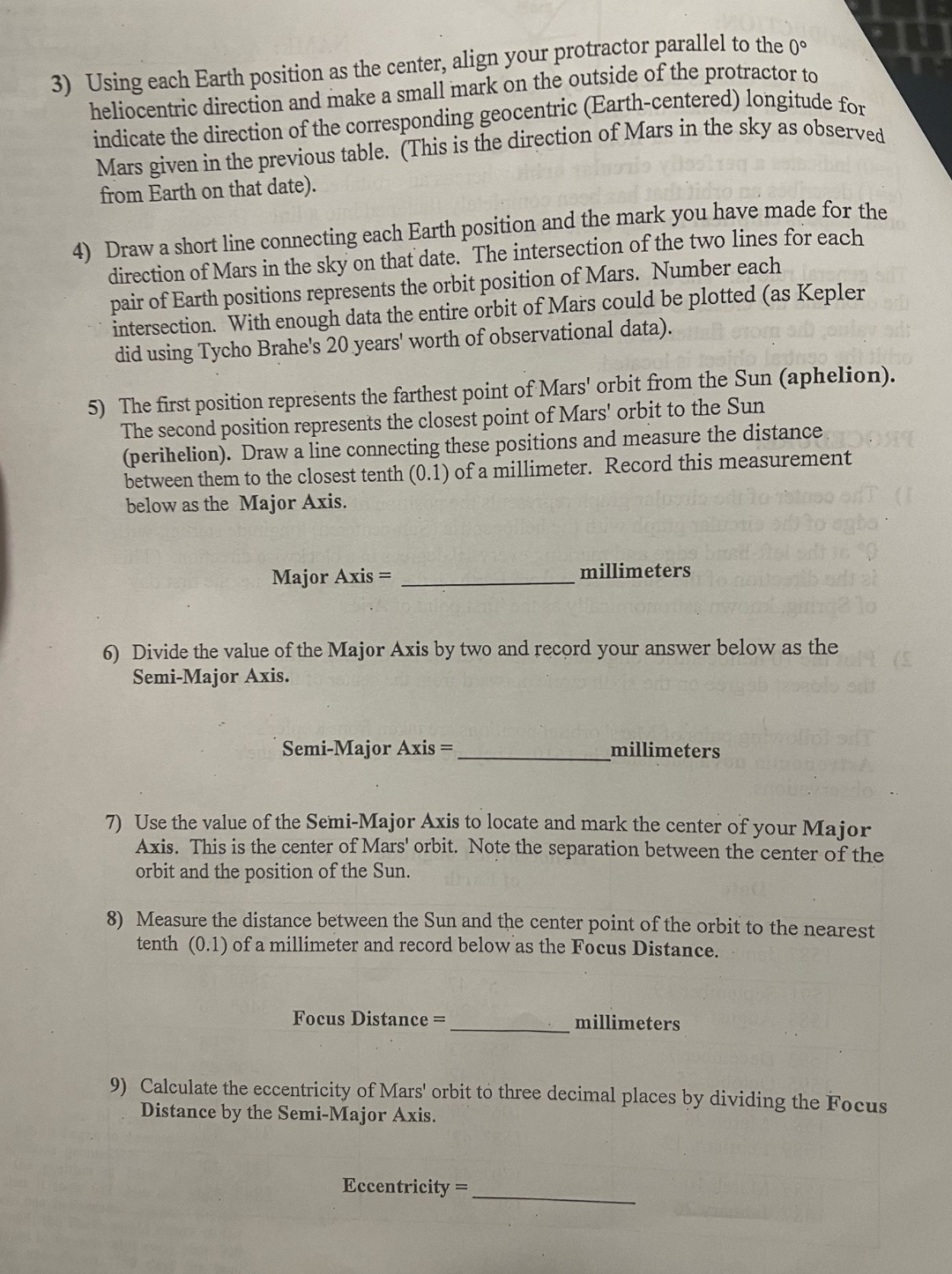 Solved Using each Earth position as the center, align your | Chegg.com