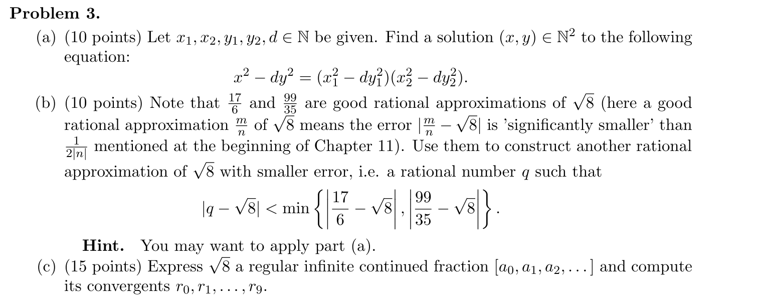 Solved Problem 1. ﻿Let ninN with n>1 ﻿be given.Problem | Chegg.com