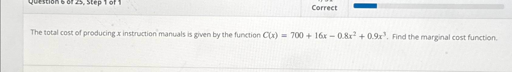 Solved The total cost of producing x ﻿instruction manuals is | Chegg.com