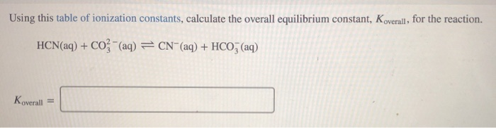 Solved Using this table of ionization constants, calculate | Chegg.com