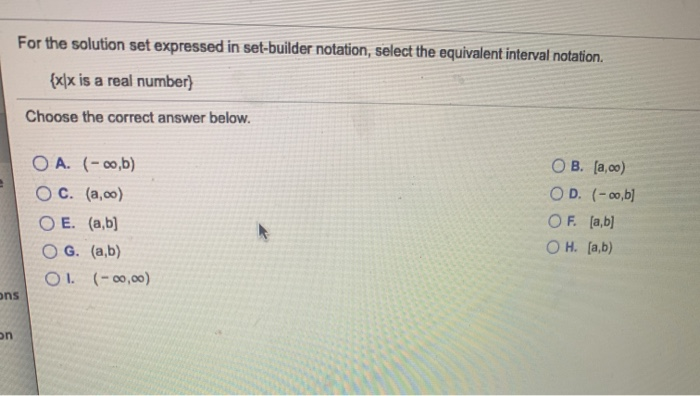 Solved For The Solution Set Expressed In Set-builder 