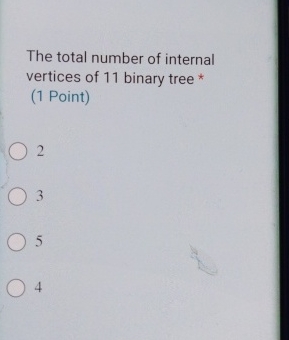 Solved The total number of internal vertices of 11 ﻿binary | Chegg.com