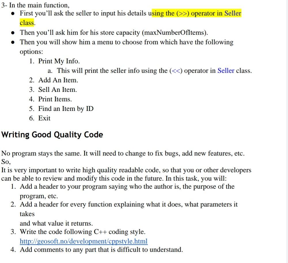 Solved Task Online Shopping System Using classes and arrays, | Chegg.com