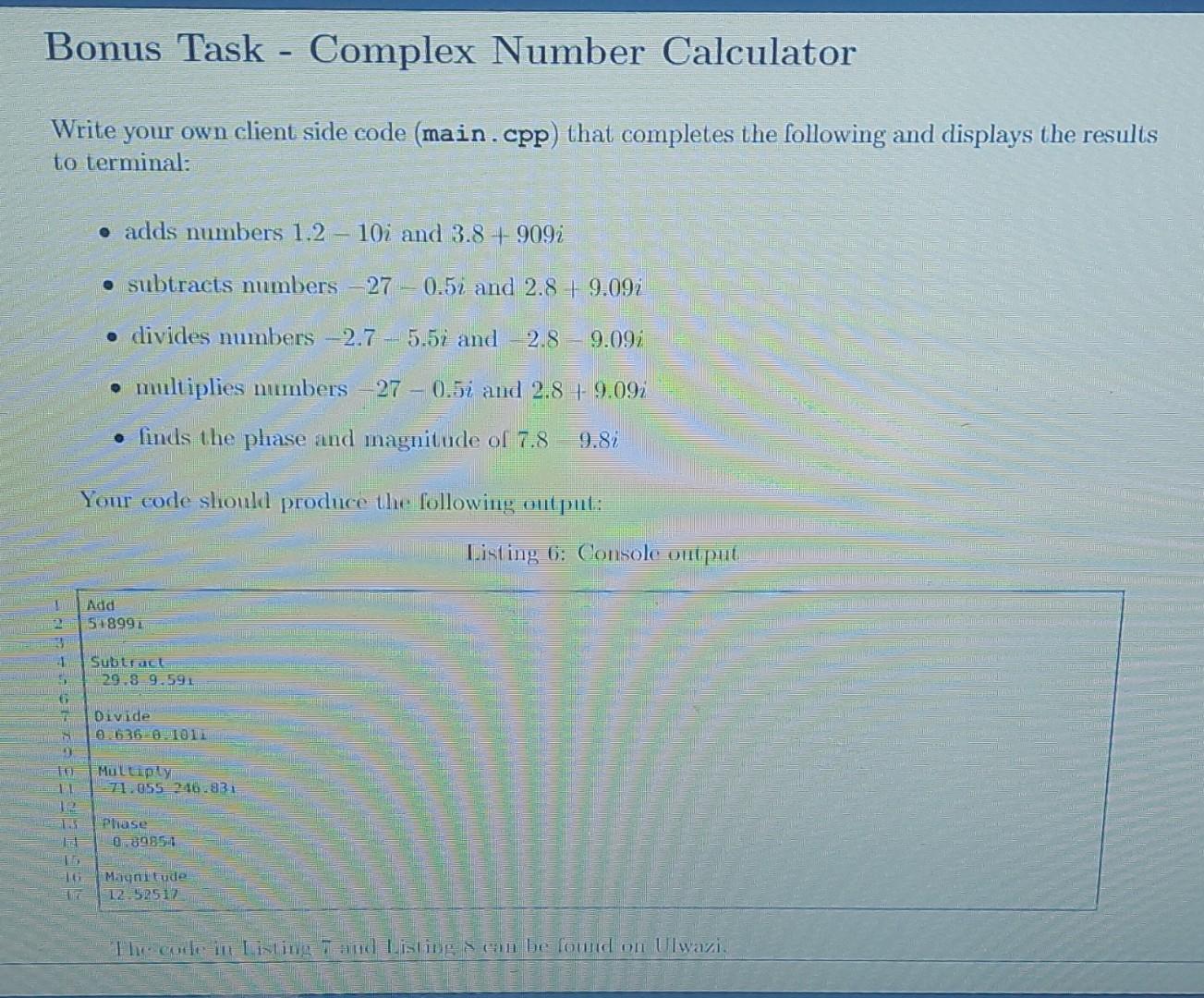 Solved Write your own client side code (main.cpp) that | Chegg.com