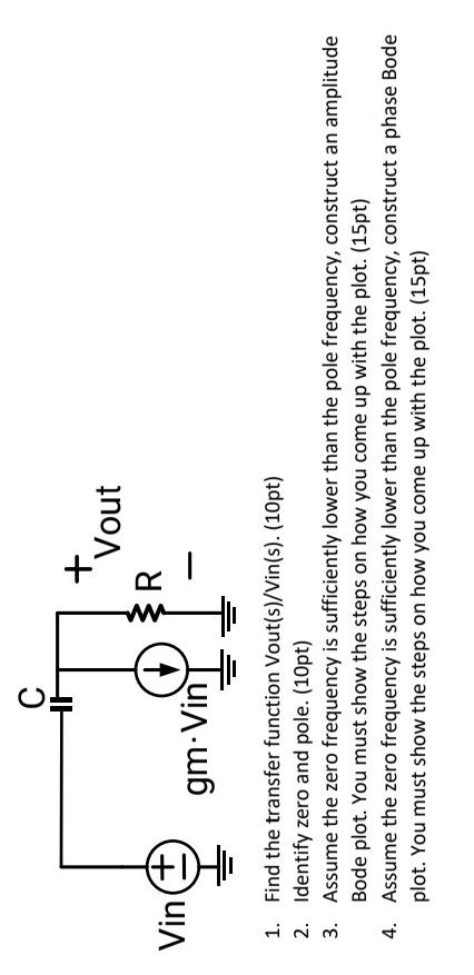 Solved 1 Find The Transfer Function Voutsvins 10pt 2535