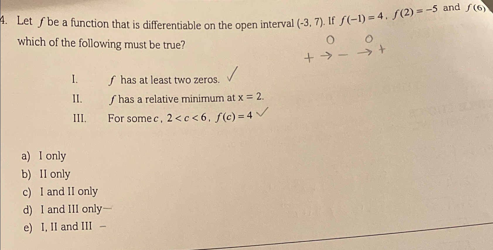 Let f ﻿be a function that is differentiable on the | Chegg.com