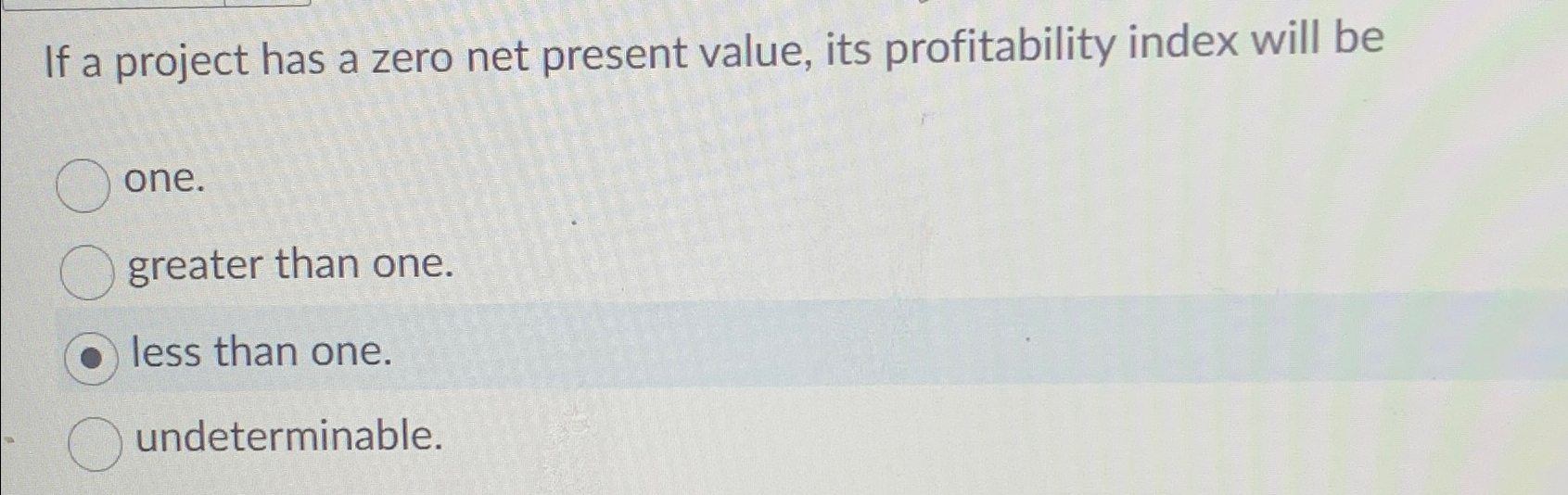 Solved If a project has a zero net present value, its | Chegg.com