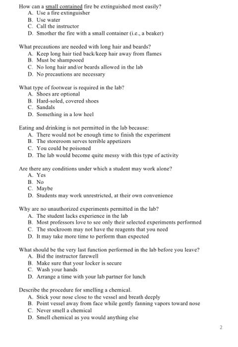 Solved How can a small contained fire be extinguished most | Chegg.com