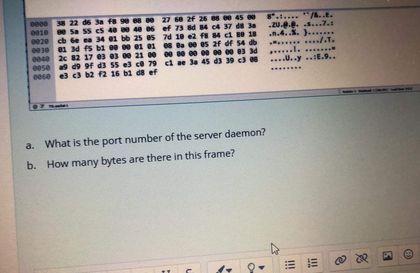 Solved Baced on the below Wireshark screen capture answer | Chegg.com