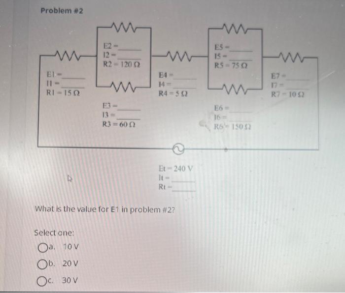 Solved R1=15 R2=120 R3=60 R4=5 R5=75 R6=150 R7=10 Pretty | Chegg.com