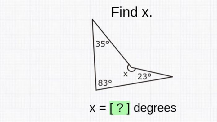 Solved x=[?] degrees | Chegg.com
