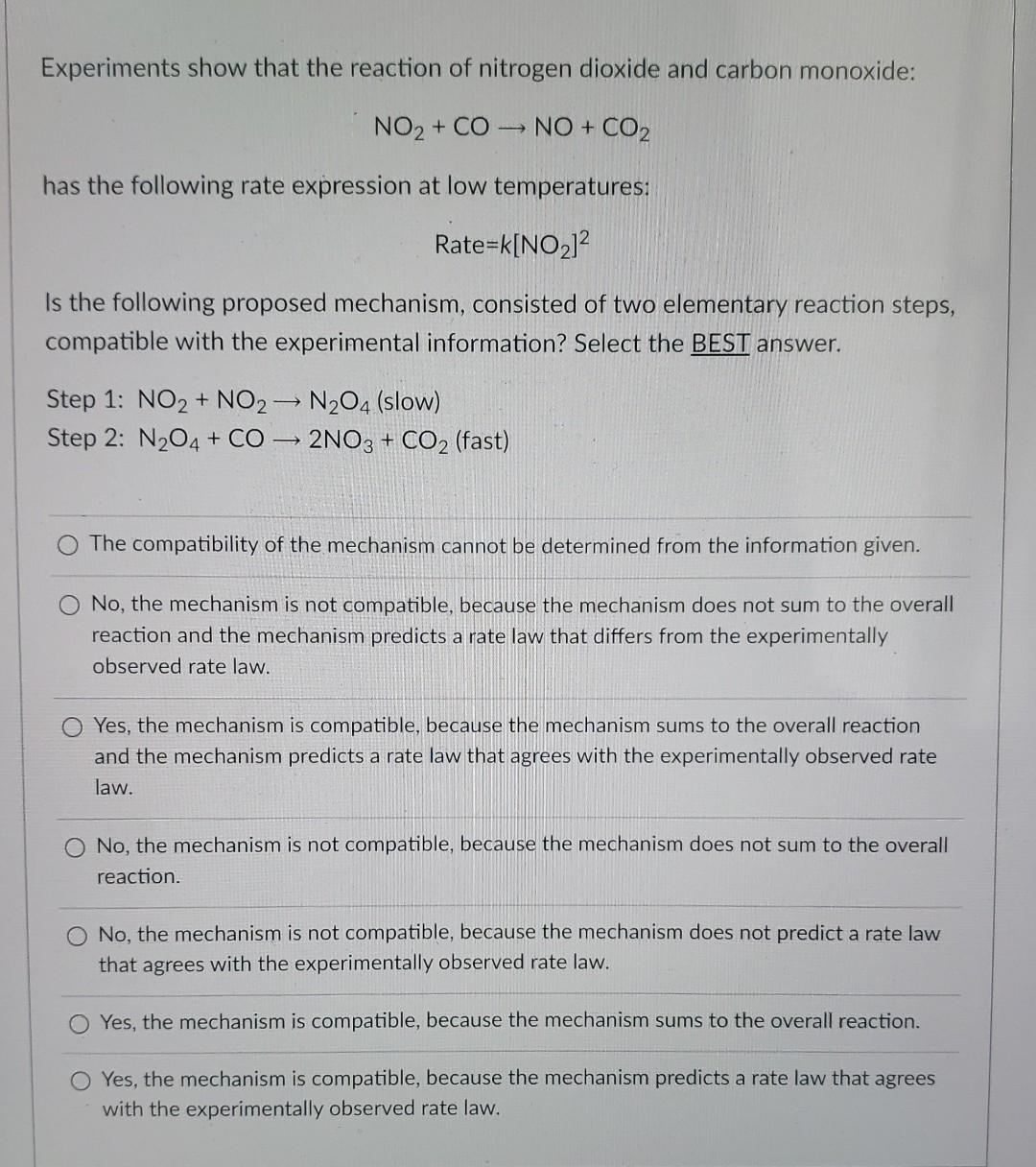 Solved Experiments show that the reaction of nitrogen | Chegg.com