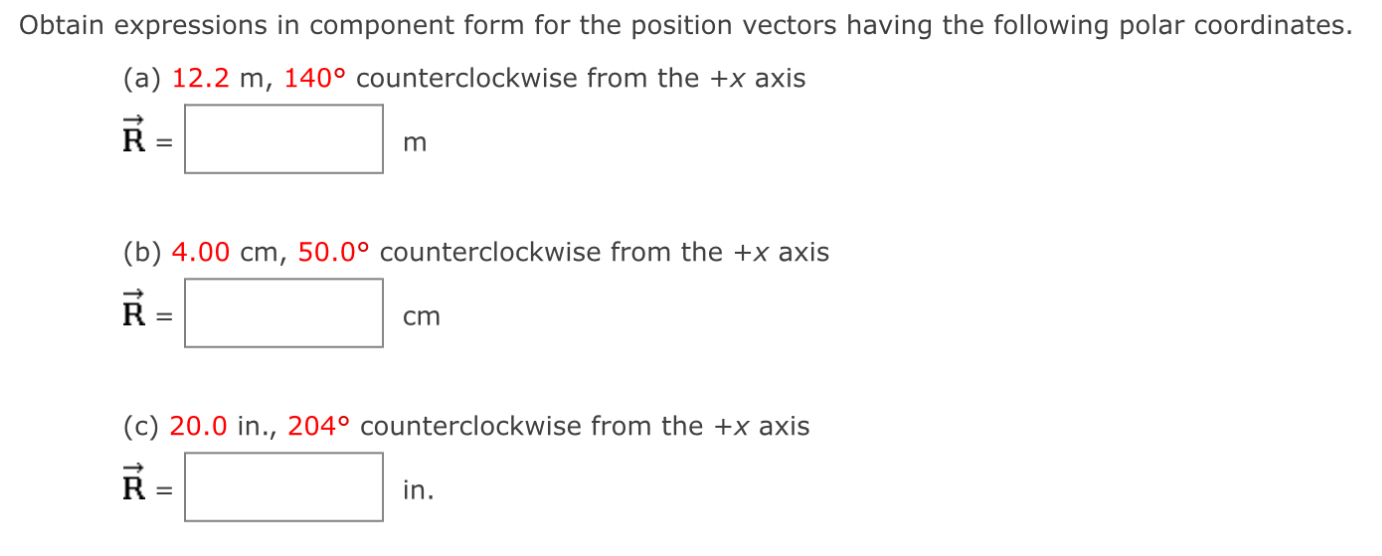 Solved Obtain expressions in component form for the position | Chegg.com