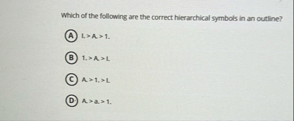 Solved Which of the following are the correct hierarchical | Chegg.com