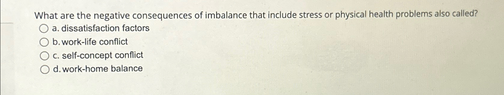 Solved What are the negative consequences of imbalance that | Chegg.com