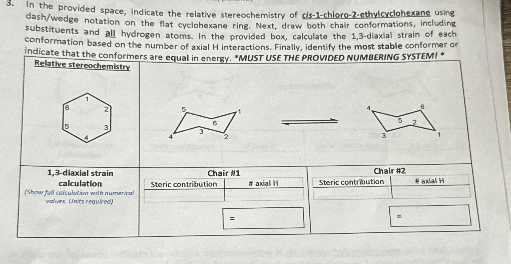 In the provided space, indicate the relative | Chegg.com
