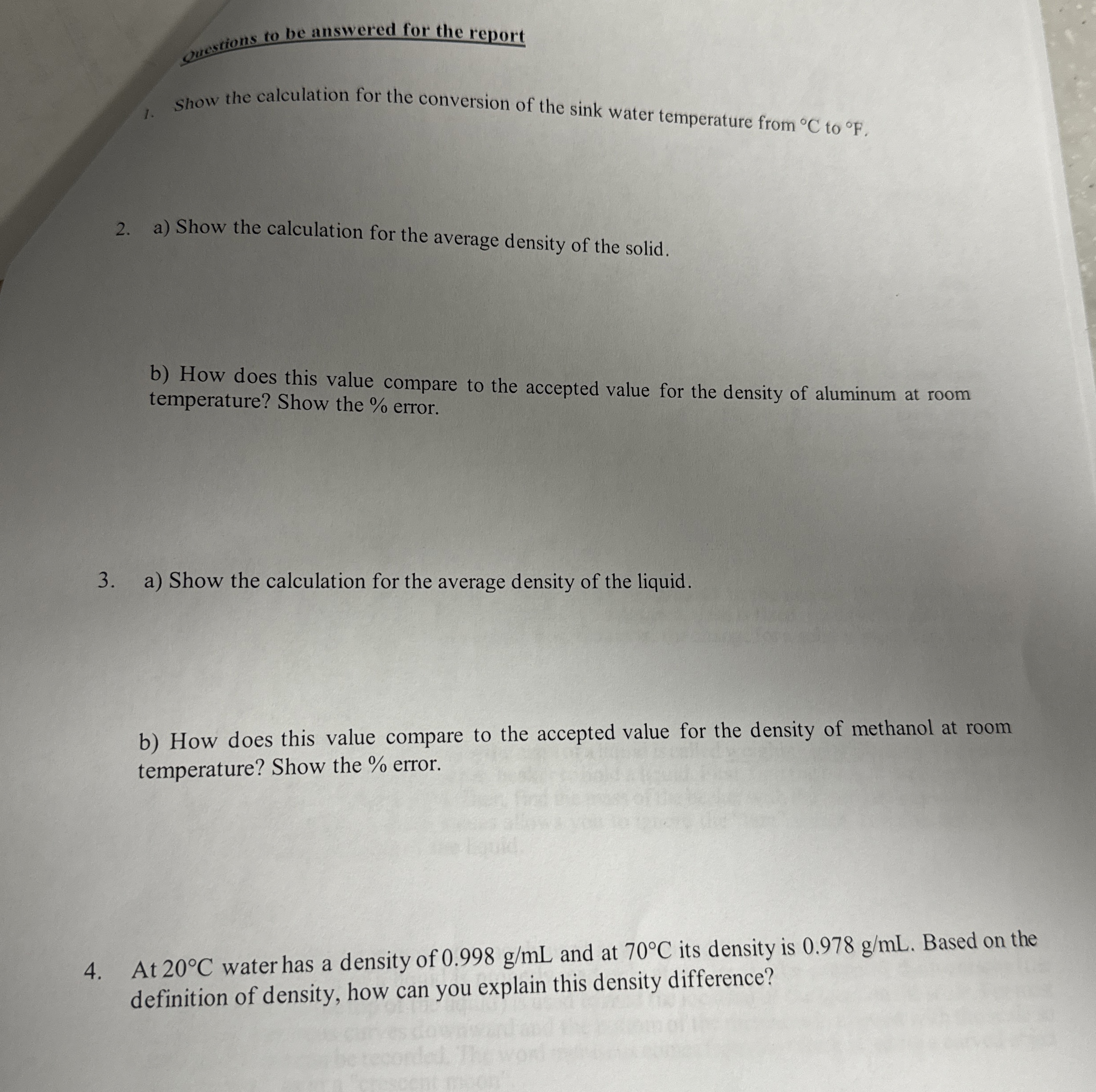 Solved Show the calculation for the conversion of the sink | Chegg.com