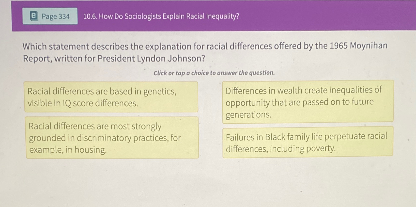 Solved 10.6. ﻿How Do Sociologists Explain Racial | Chegg.com