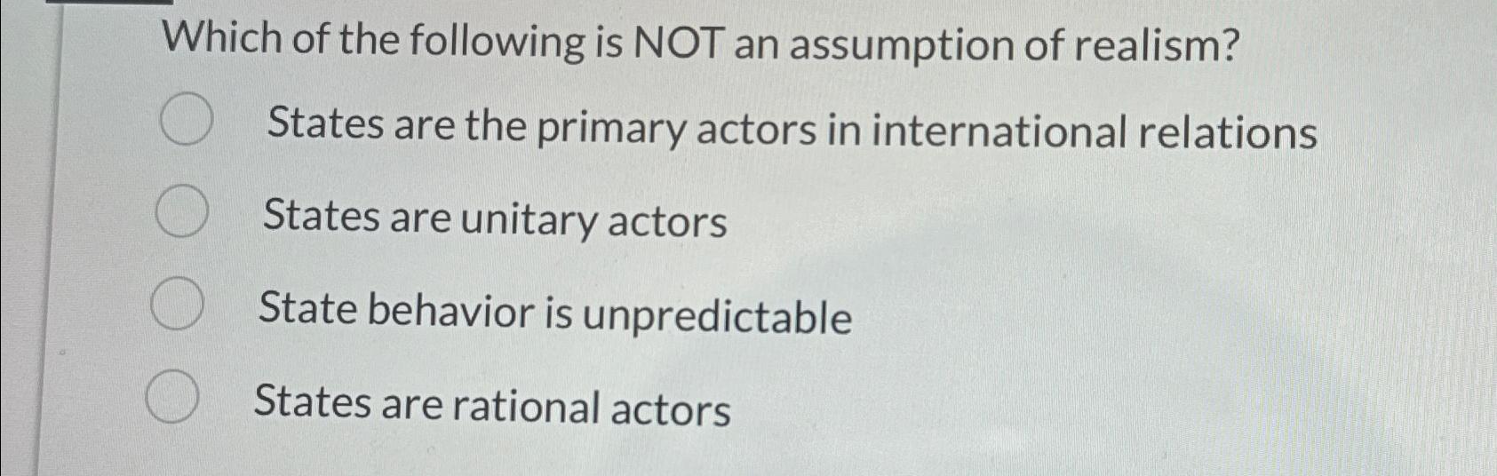 Solved Which of the following is NOT an assumption of | Chegg.com