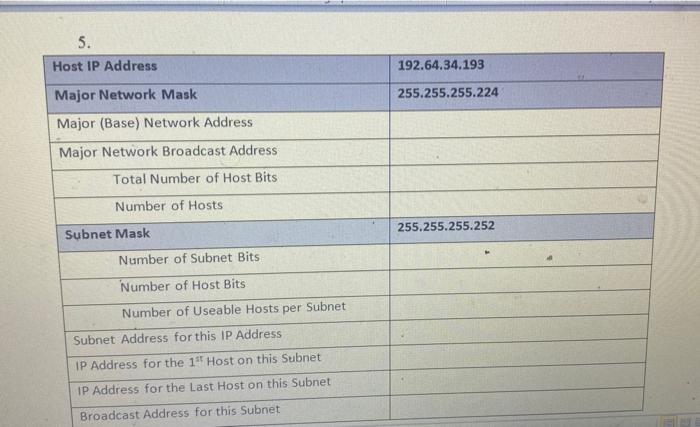 Solved Use the Subnetting Worksheet to show and record all | Chegg.com