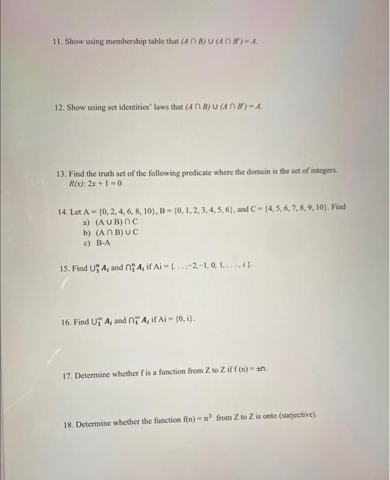 Solved 1. Choose the correct answer 1) Suppose that A is the | Chegg.com