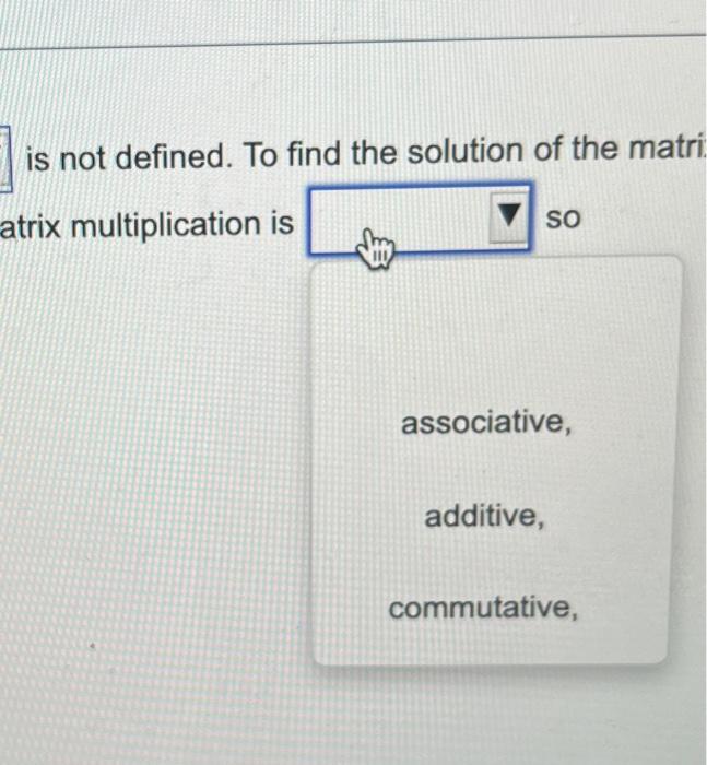 Solved The matrix equation below is not solved correctly. | Chegg.com