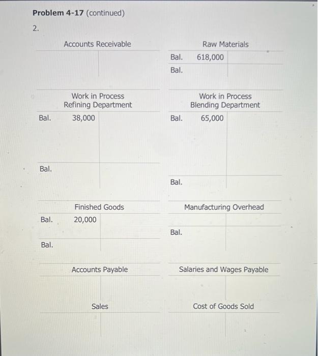 Solved PROBLEM 4-17 Cost Flows 년 LO4-1 Lubricants, Inc., | Chegg.com
