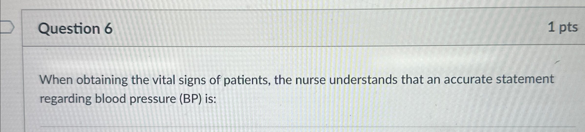 Solved Question 61 ﻿ptsWhen obtaining the vital signs of | Chegg.com
