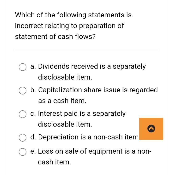 Solved True or False? Acquisition of listed investments will | Chegg.com
