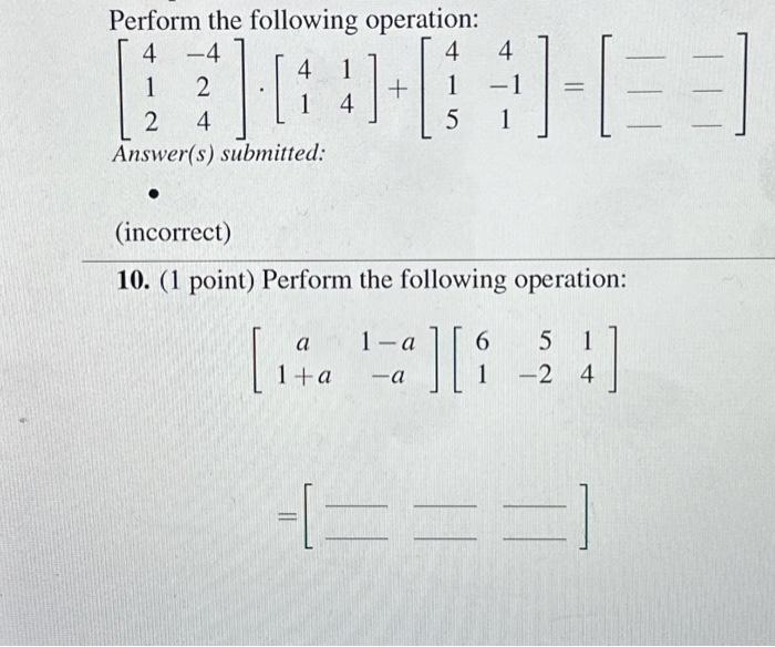 Solved Perform the following operation: | Chegg.com
