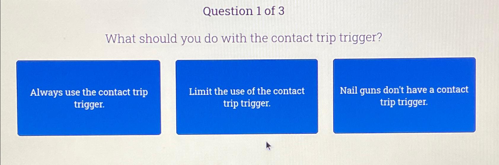 Solved Question 1 ﻿of 3What should you do with the contact | Chegg.com