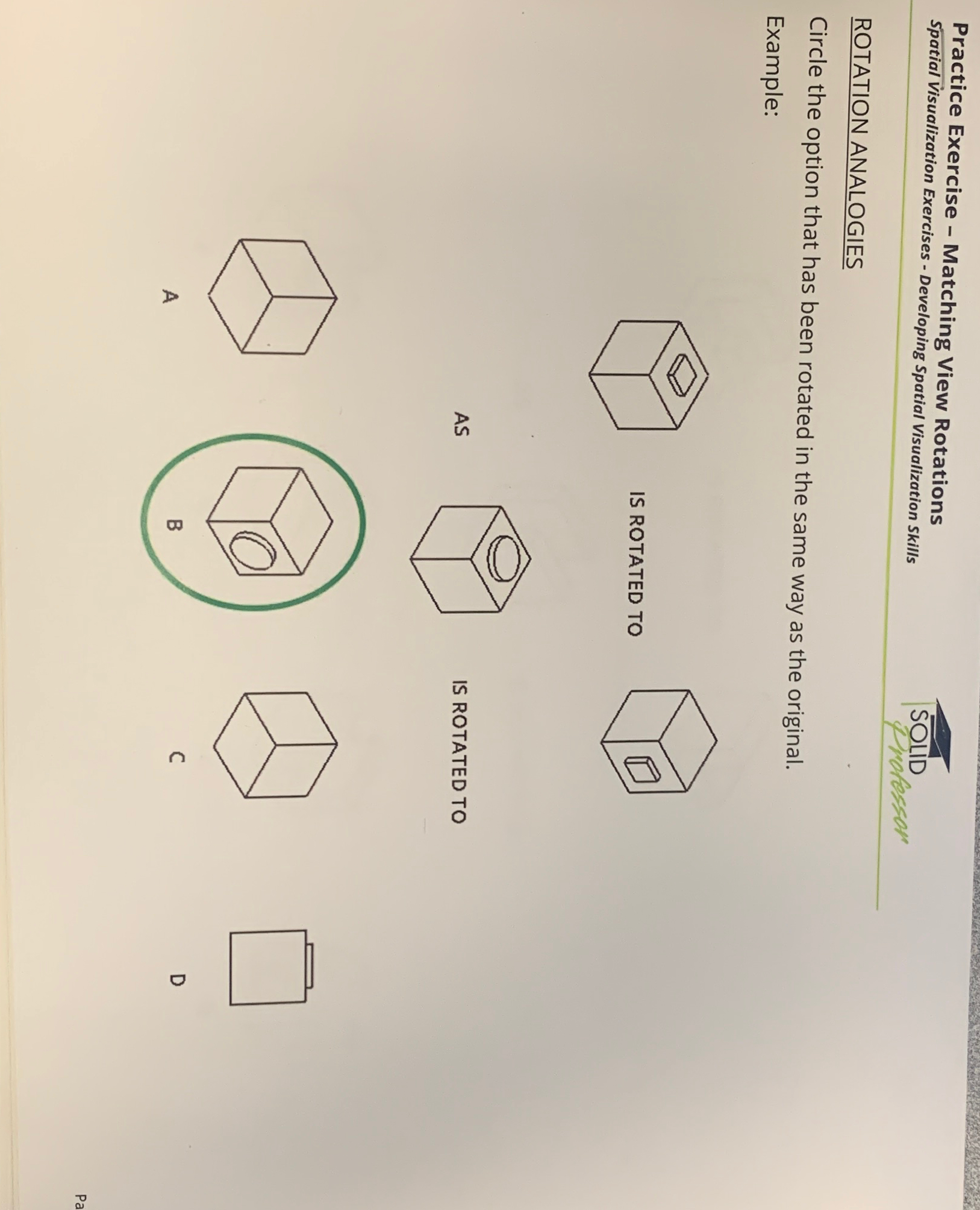 Solved Practice Exercise - ﻿Matching View RotationsSpatial | Chegg.com