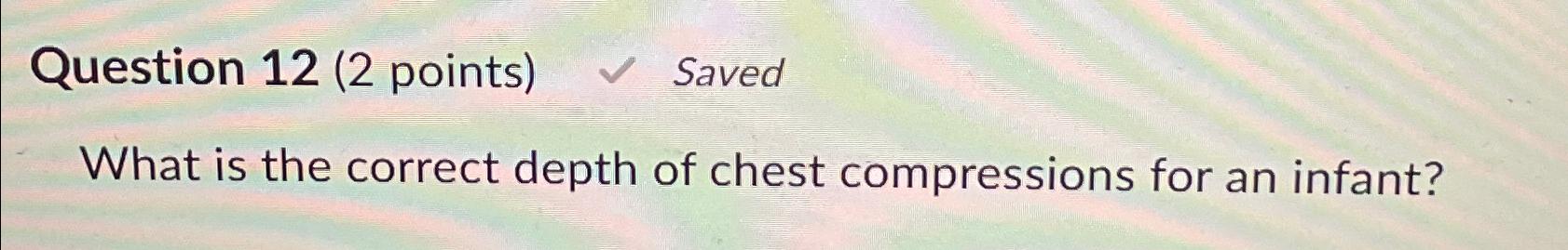 Solved Question 12 (2 points)SavedWhat is the correct depth | Chegg.com Solved Question 12 (2 points)SavedWhat is the correct depth | Chegg.com
