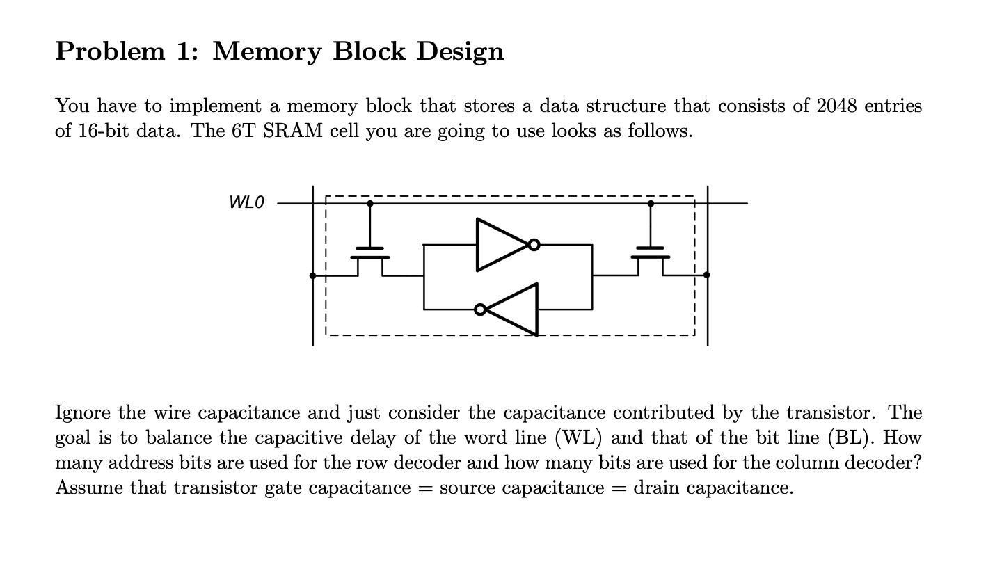 Solved Problem 1: Memory Block Design You have to implement | Chegg.com