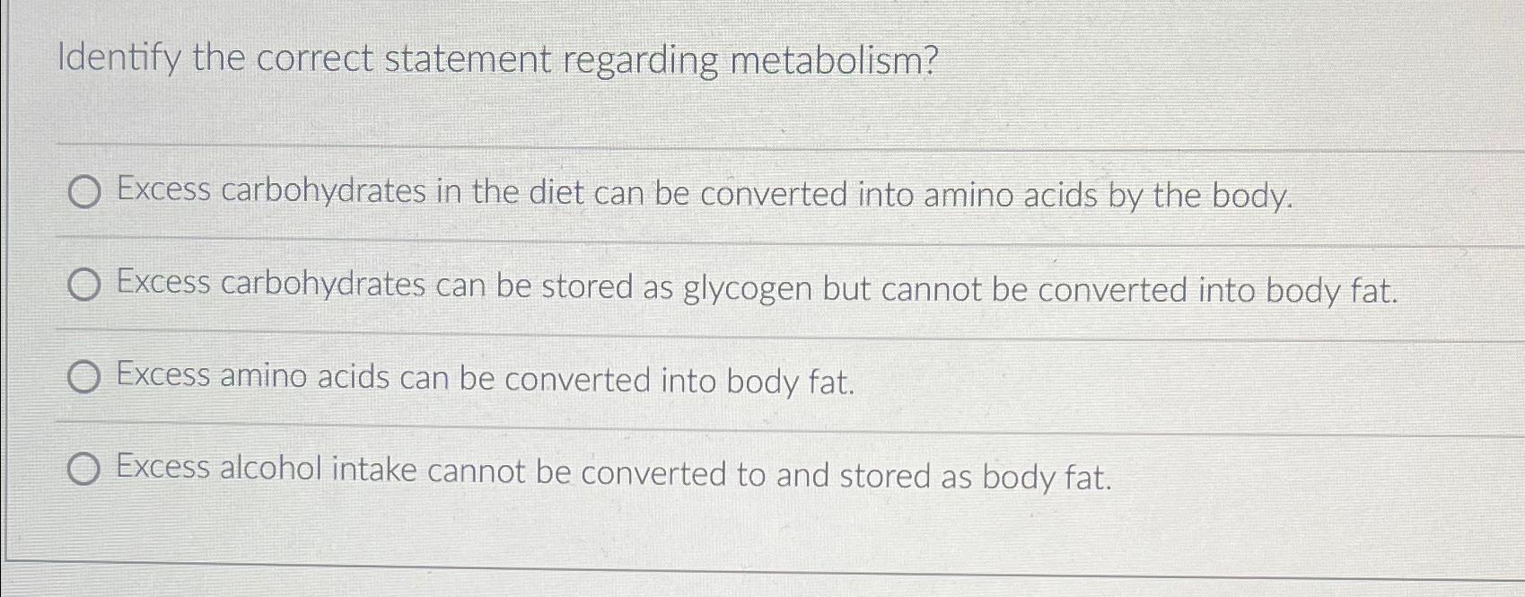 Solved Identify the correct statement regarding | Chegg.com
