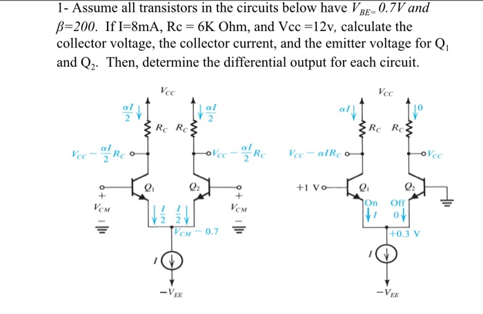 Solved 1- Assume all transistors in the circuits below have | Chegg.com