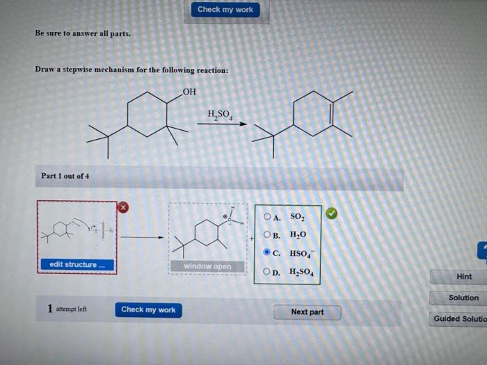 Solved Be sure to answer all parts. Draw a stepwise | Chegg.com
