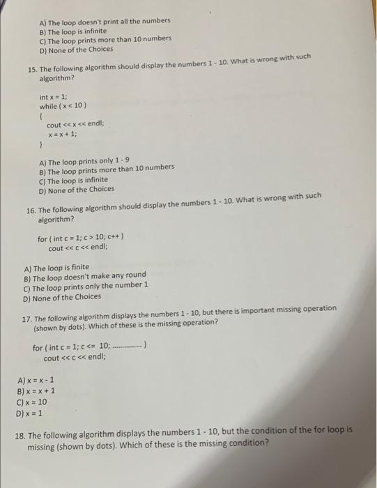 Solved 9. The following algorithm prints the summation of a | Chegg.com